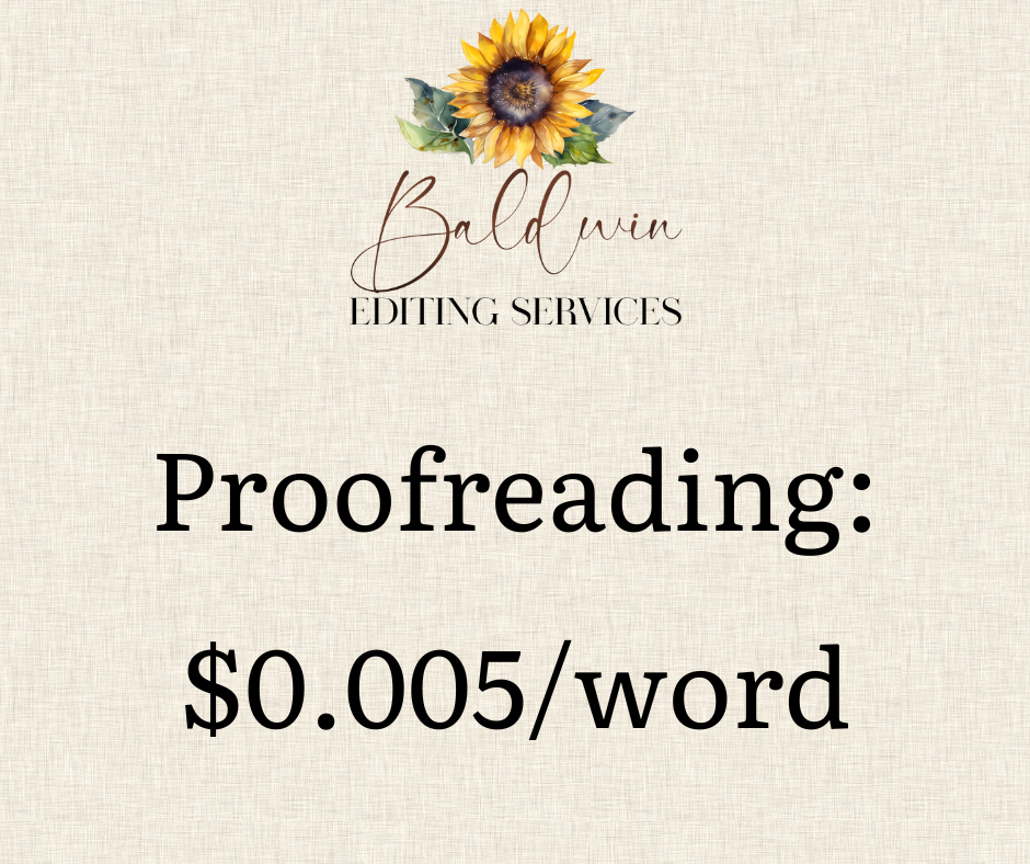 Rates – Baldwin Editing Services